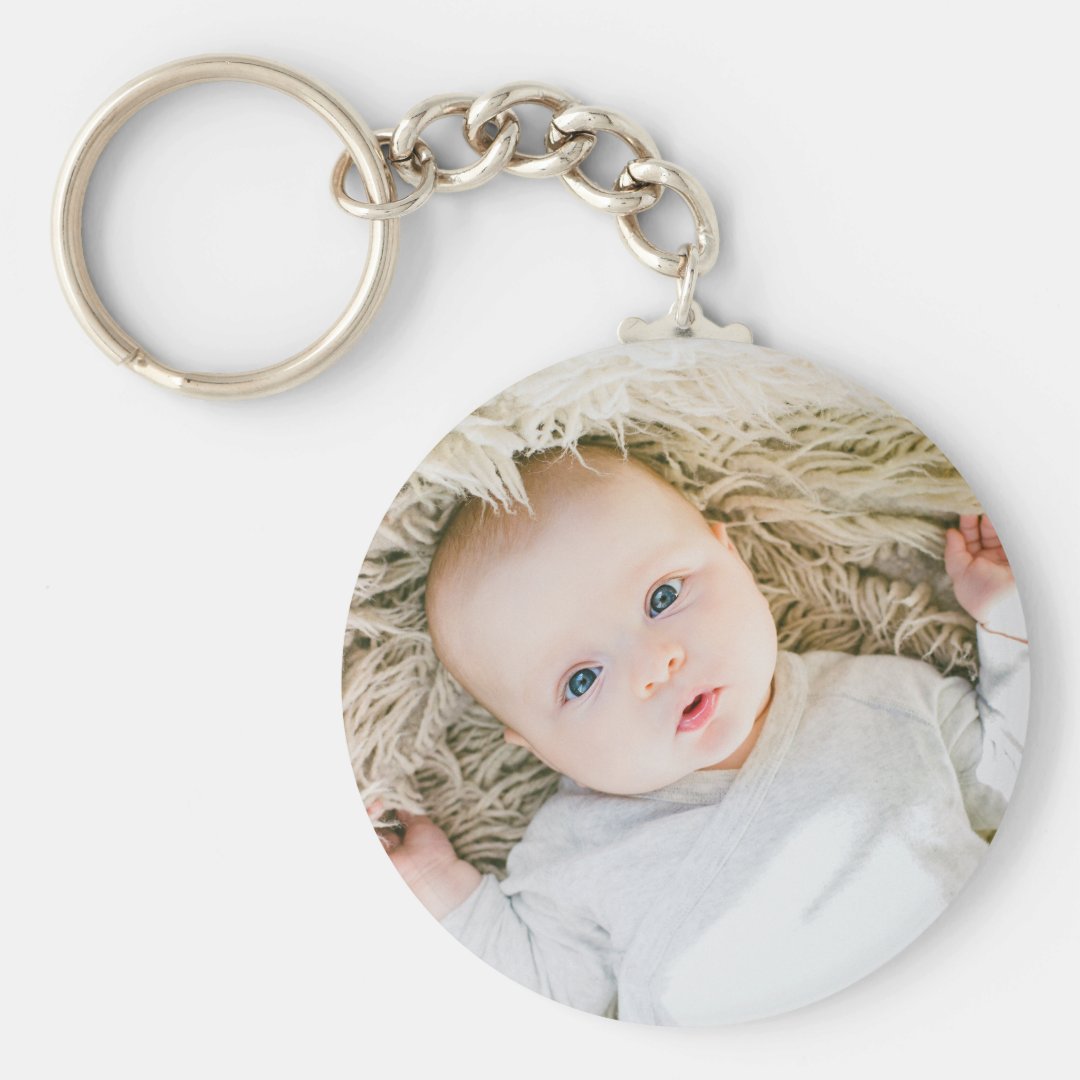 Custom Personalized Photo Image Keychain | Zazzle