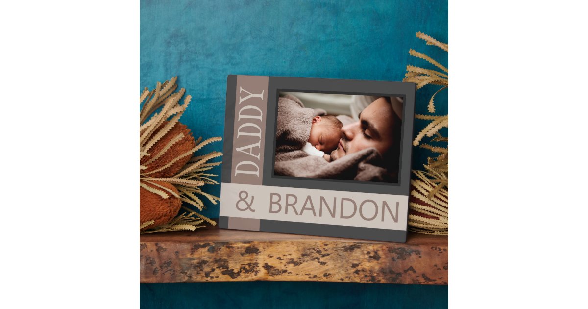 Custom Personalized Photo Of Dad With Child Plaque | Zazzle