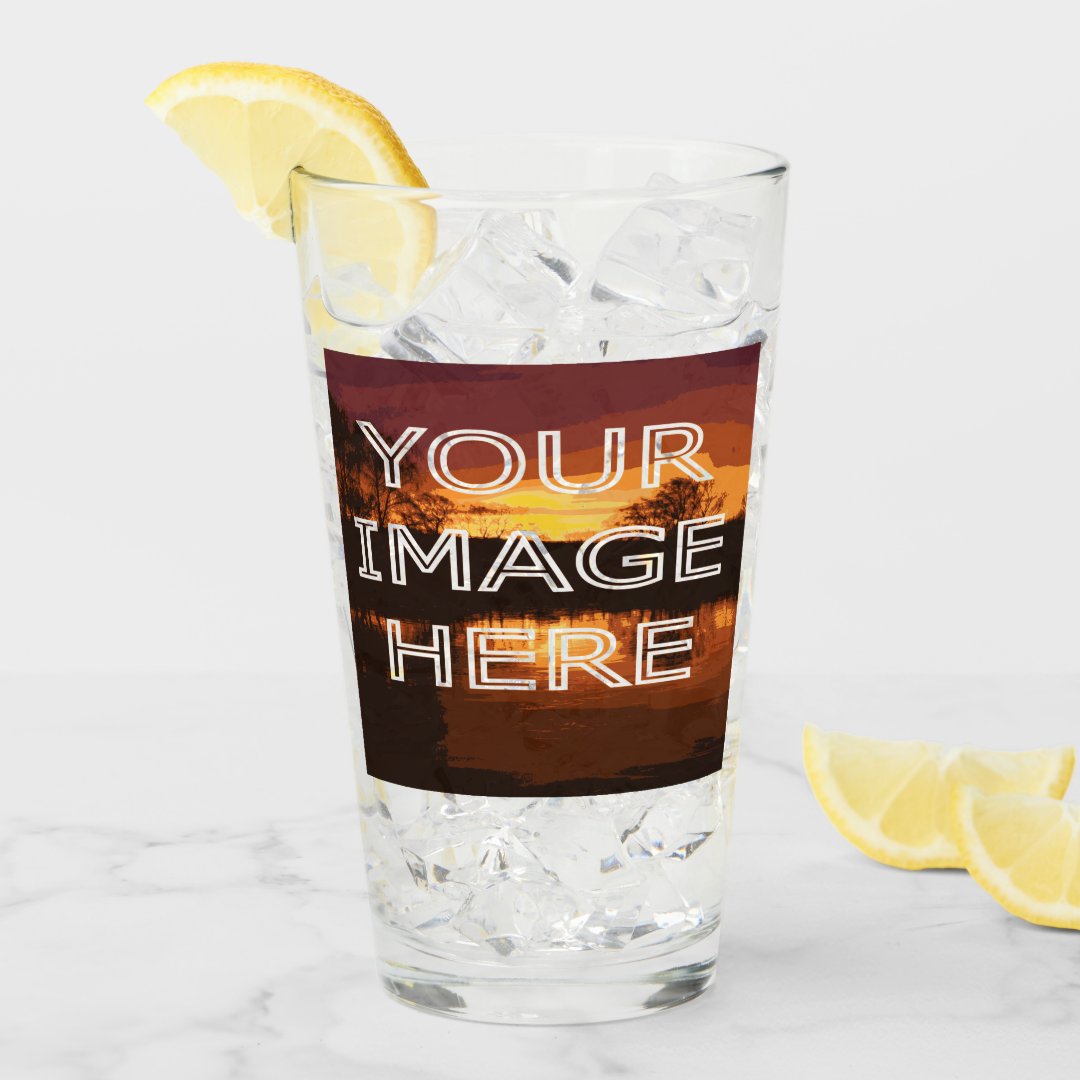 Custom Personalized Photo Pint Glass | Zazzle