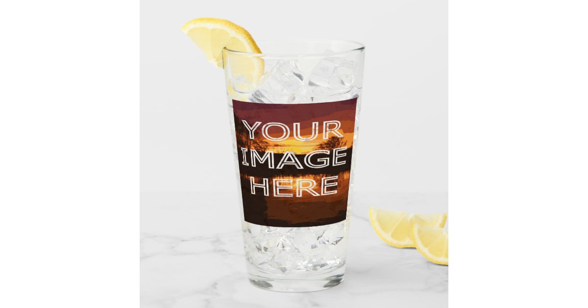 Custom Personalized Photo Pint Glass | Zazzle