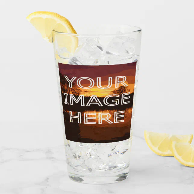 Custom Personalized Photo Pint Glass | Zazzle