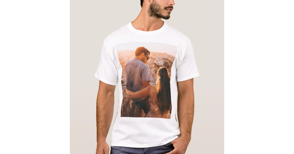 Custom personalized photo print T-Shirt | Zazzle