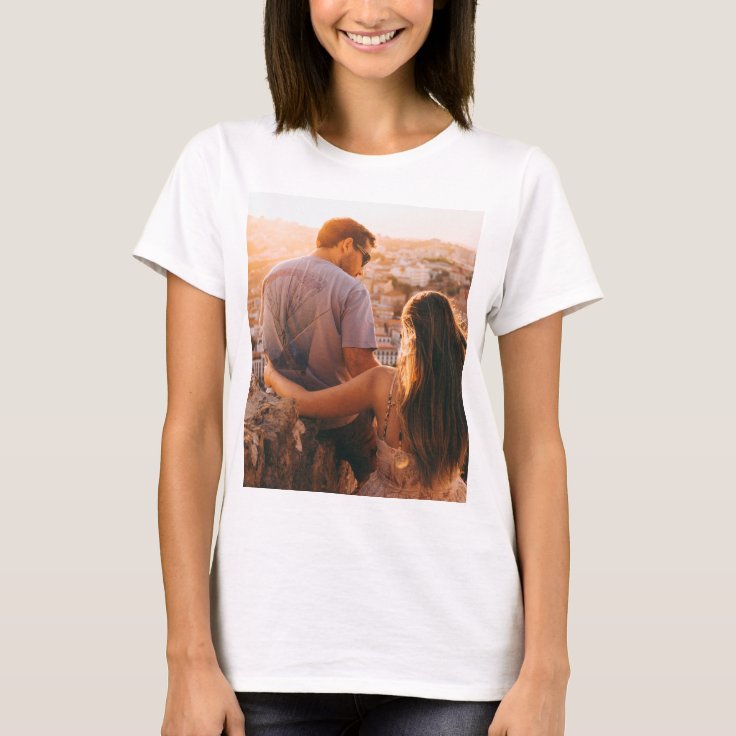 Custom personalized photo print T-Shirt | Zazzle