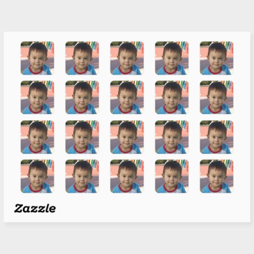 Custom Personalized Photo Square Sticker | Zazzle