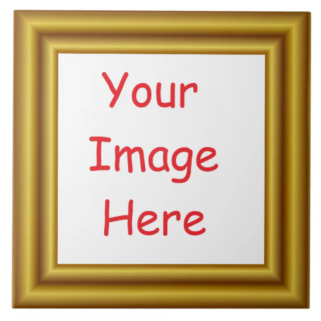 Custom Personalized Picture & Gold Frame Printed Tile | Zazzle