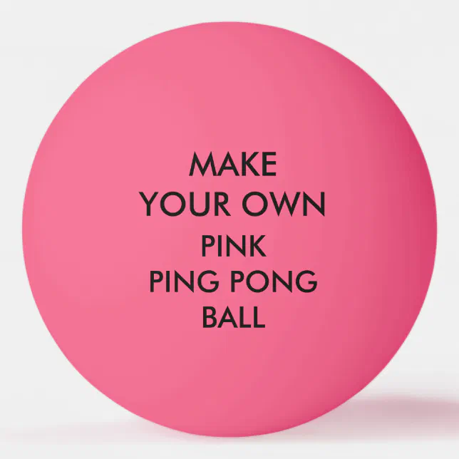 Custom Personalized PINK Ping Pong Ball | Zazzle