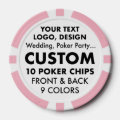 Custom personalized PINK Poker Chips (set of 10) | Zazzle