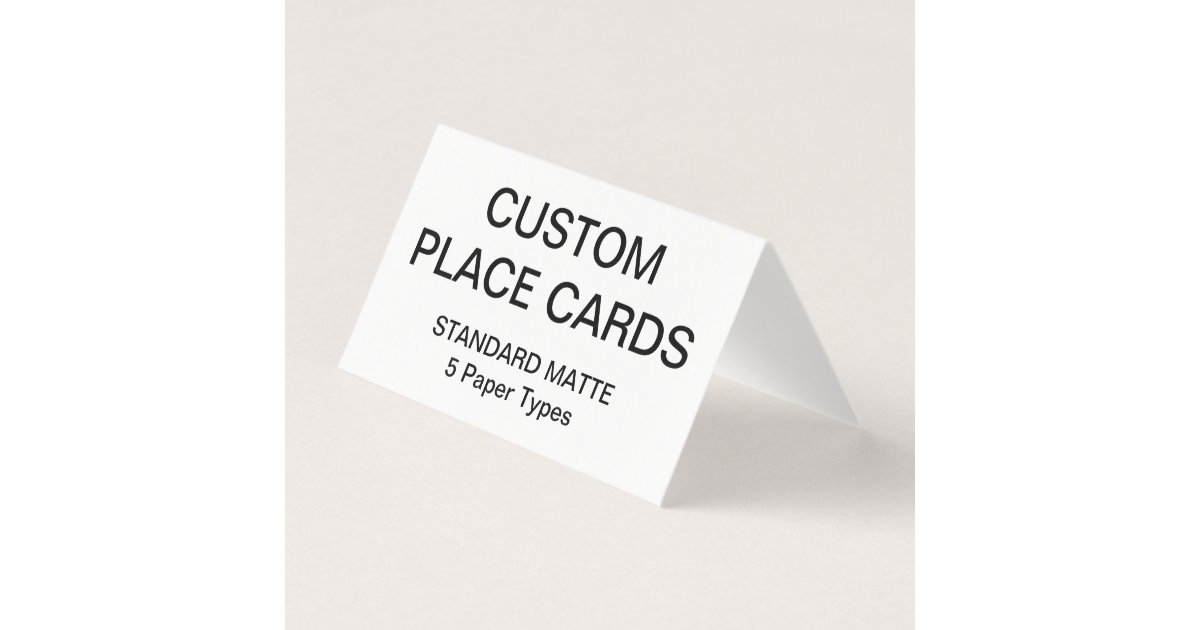 Custom Personalized Place Cards Blank Template | Zazzle.com