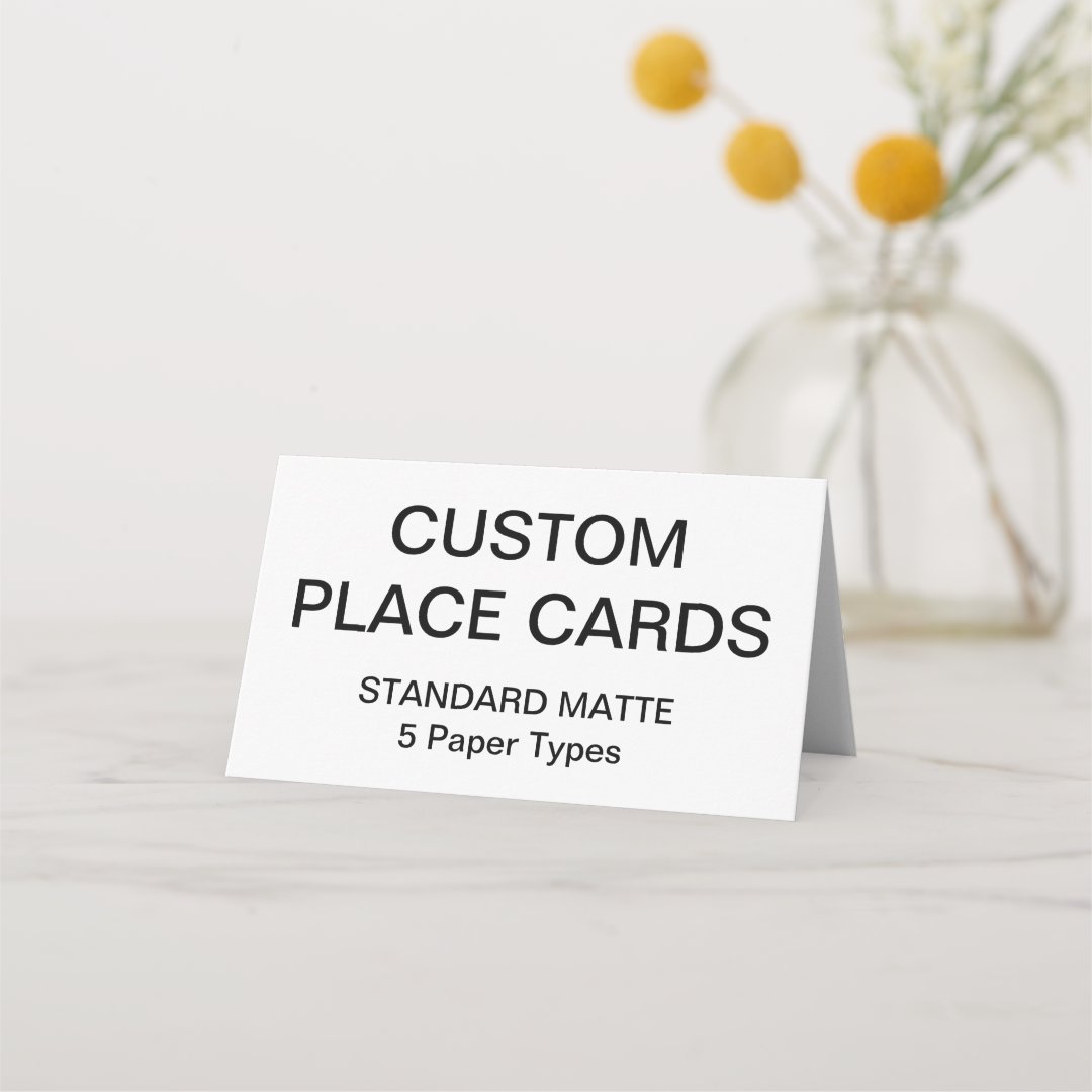 Custom Personalized Place Cards Blank Template | Zazzle