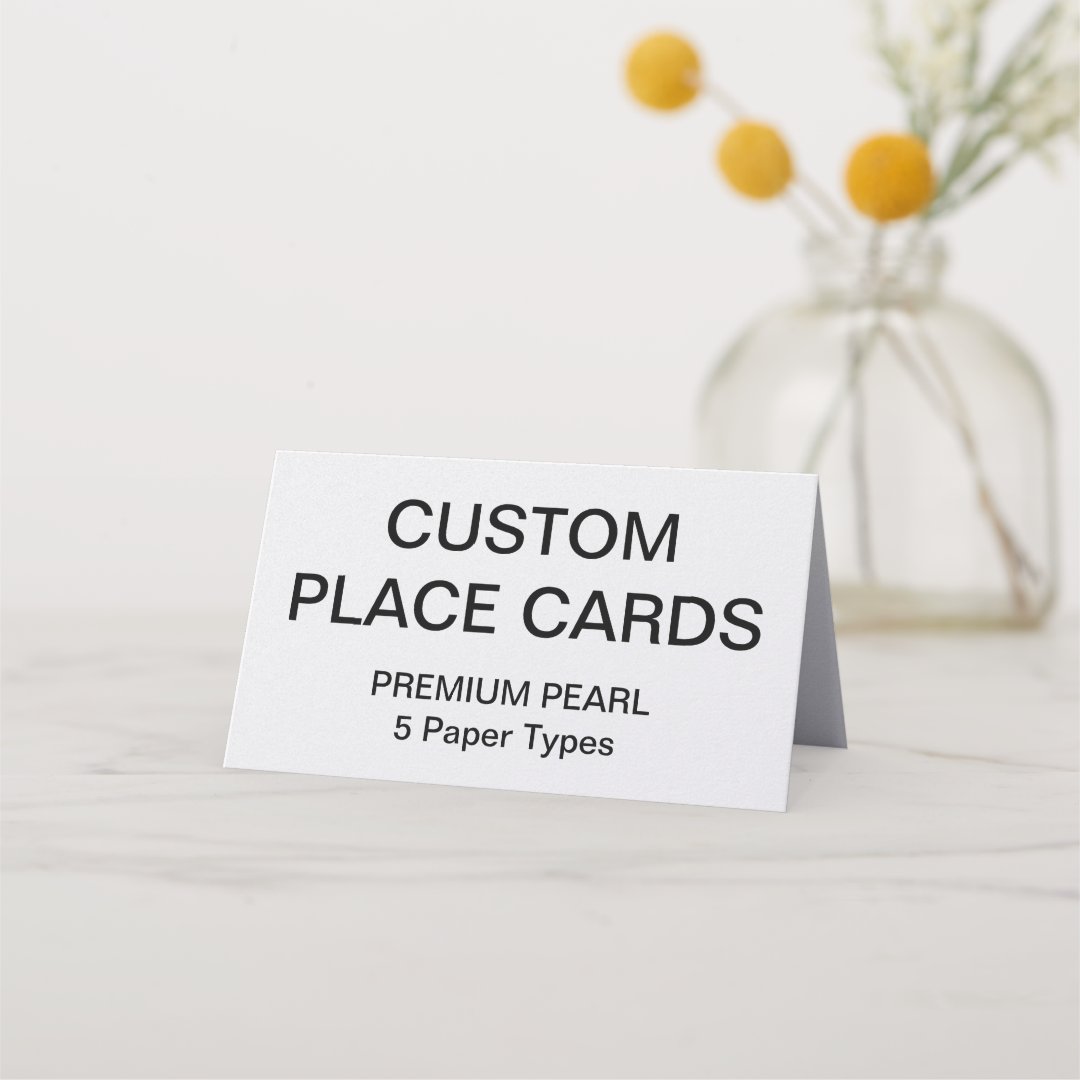 Custom Personalized Place Cards Blank Template | Zazzle