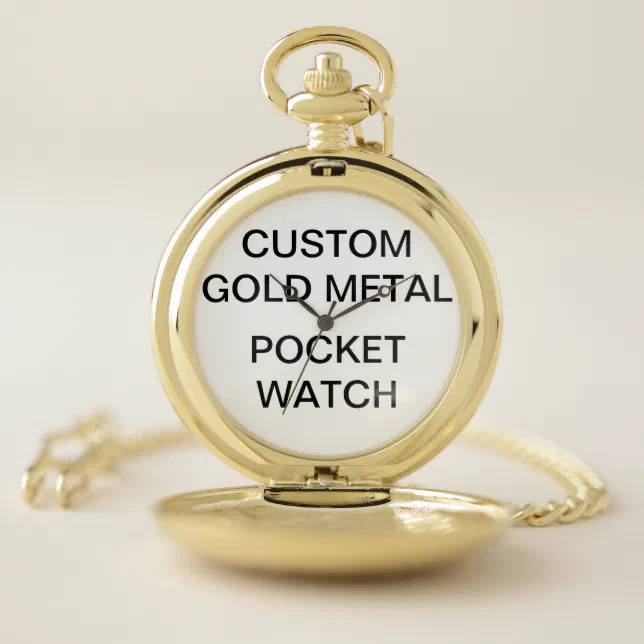 Custom Personalized Pocket Watch - 2" Gold Alloy | Zazzle