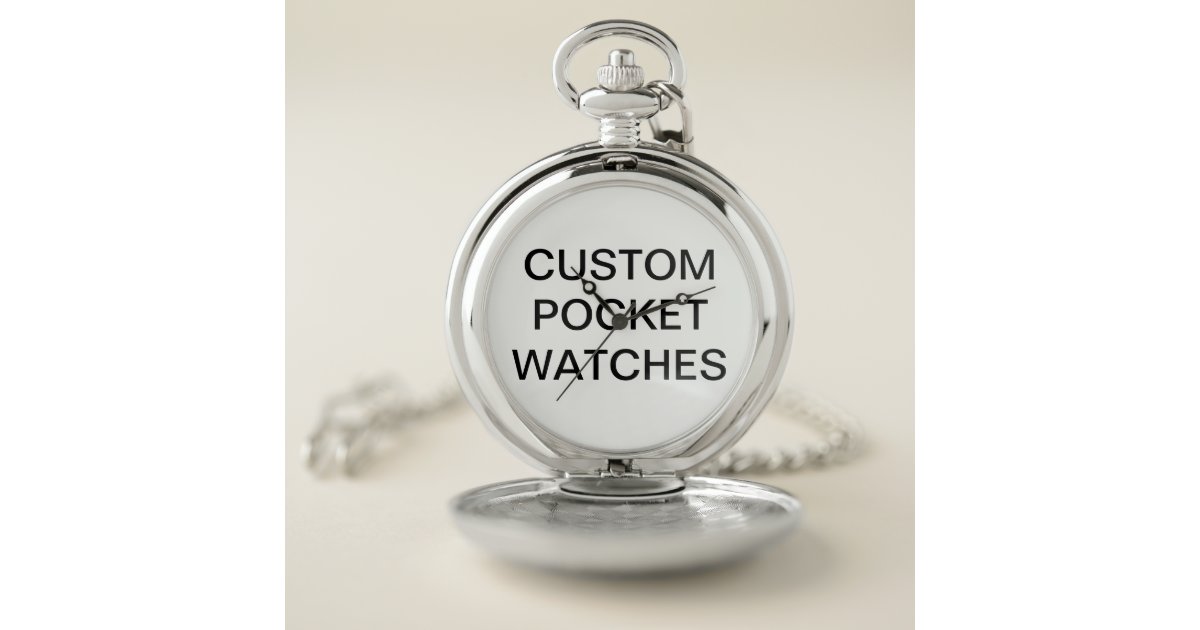Custom Personalized Pocket Watch Blank Template | Zazzle