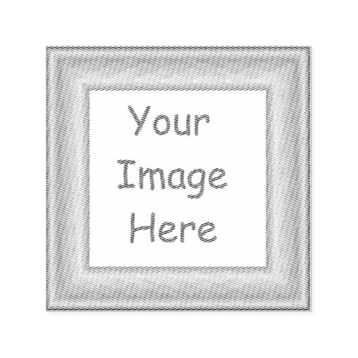 Custom Personalized Pre Printed Gold Frame - Self-inking Stamp | Zazzle