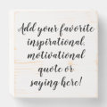 Custom Personalized Quote Saying Script Square Wooden Box Sign | Zazzle