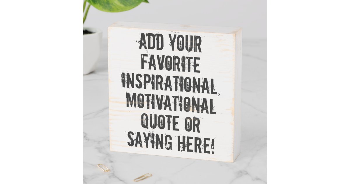 Custom Personalized Quote Saying Vintage Square Wooden Box Sign | Zazzle
