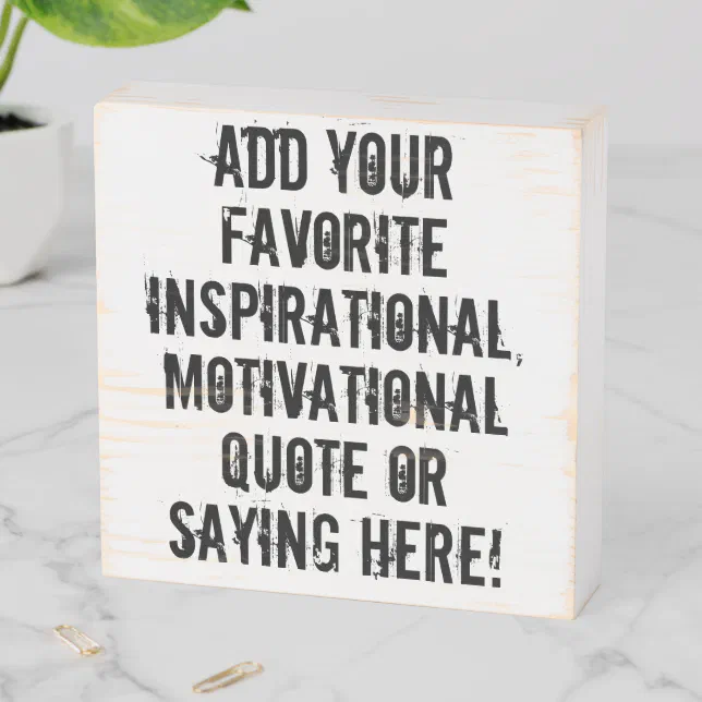 Custom Personalized Quote Saying Vintage Square Wooden Box Sign | Zazzle