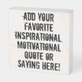 Custom Personalized Quote Saying Vintage Square Wooden Box Sign | Zazzle