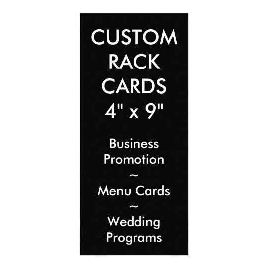 Custom Personalized Rack Card Blank Template | Zazzle.com