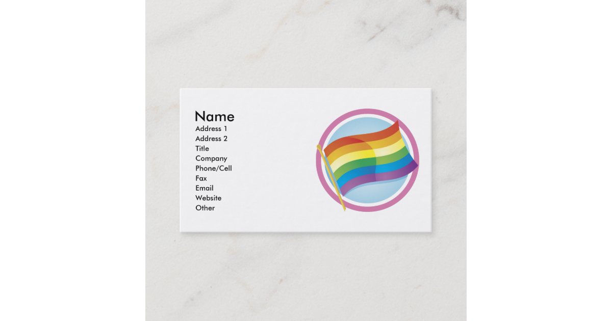 Custom Personalized Rainbow Flag Biz Cards | Zazzle