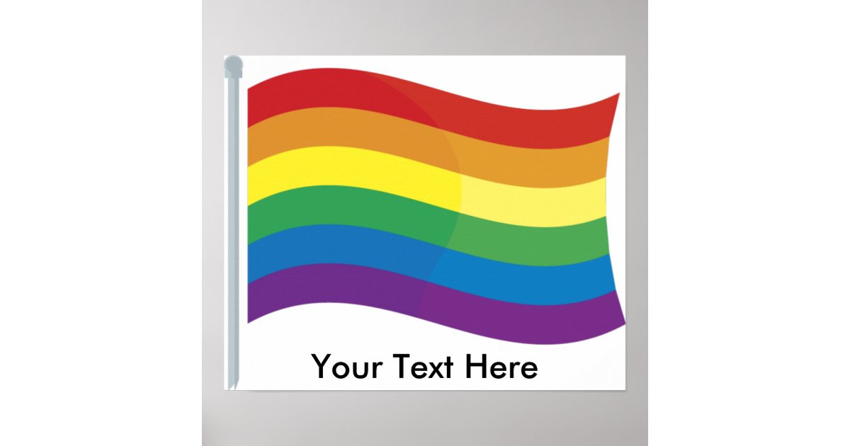 Custom Personalized Rainbow Flag Poster | Zazzle