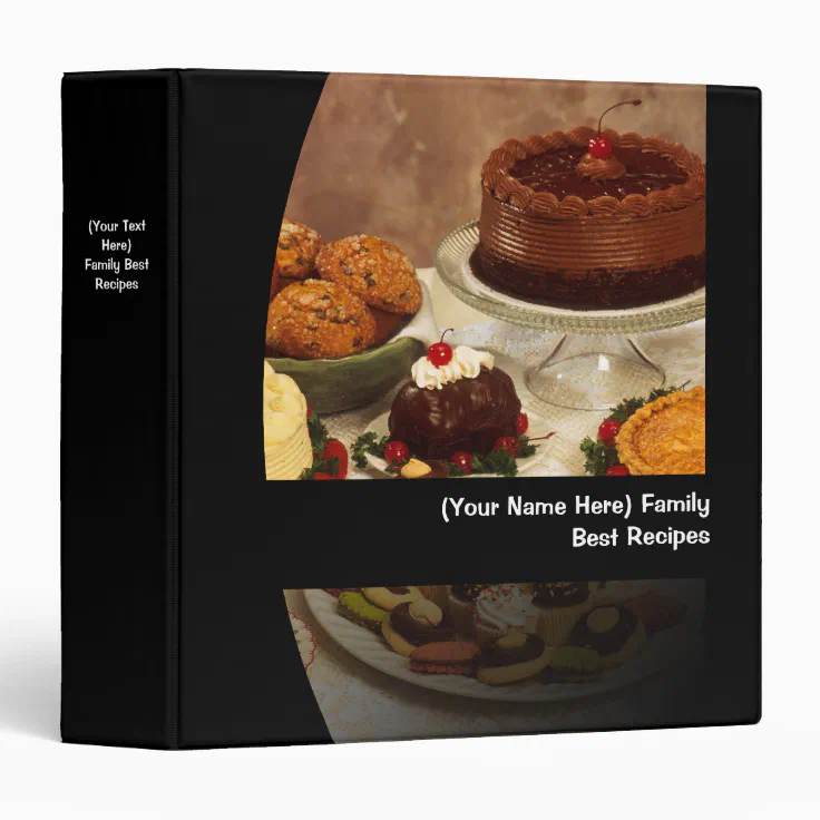 Custom Personalized Recipe or Menu Food Binder | Zazzle