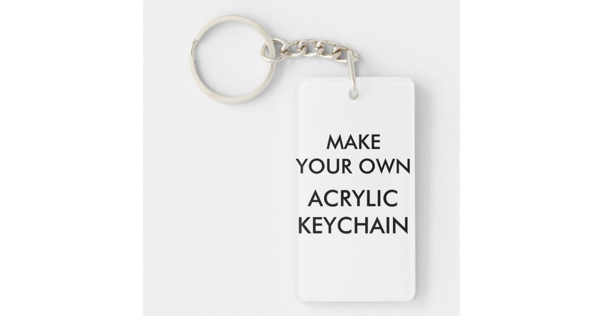 Custom Personalized Rectangular Acrylic Keychain | Zazzle