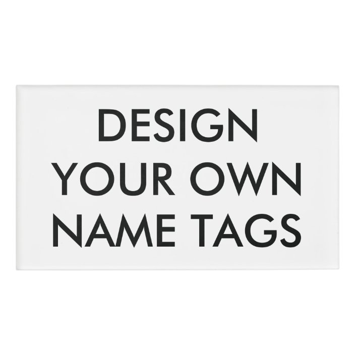 Custom Personalized Rectangular Name Tag / Badge | Zazzle.com