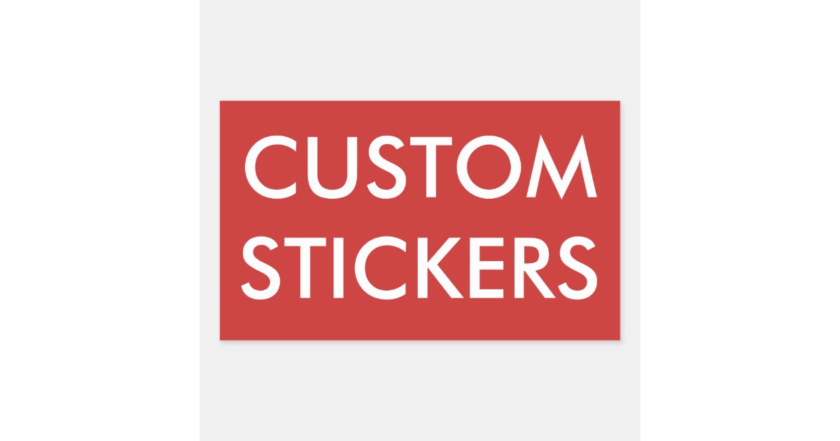 Custom Personalized Rectangular Stickers Blank | Zazzle