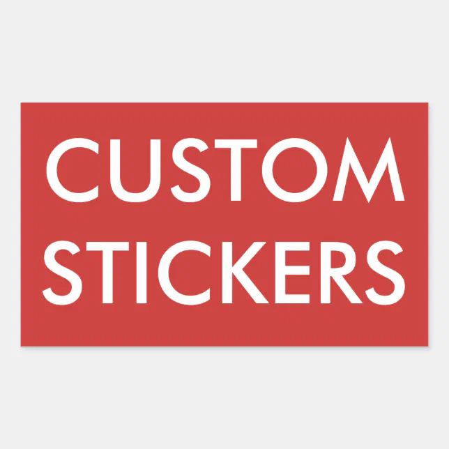 Custom Personalized Rectangular Stickers Blank | Zazzle