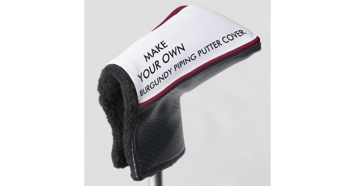 Custom Personalized Red Putter Golf Club Cover | Zazzle