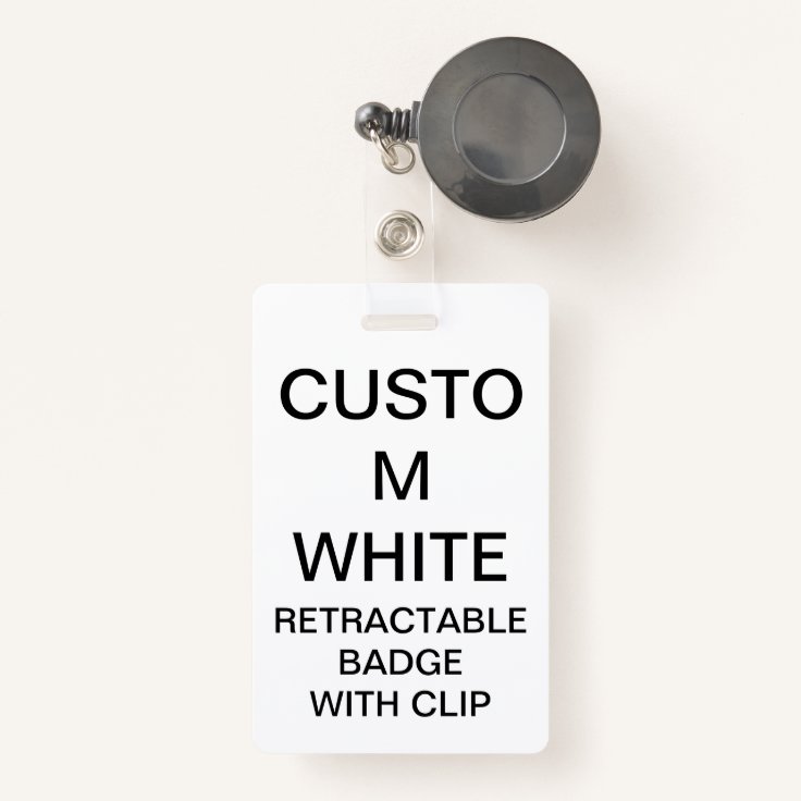 Custom Personalized RETRACTABLE BADGE & CLIP | Zazzle