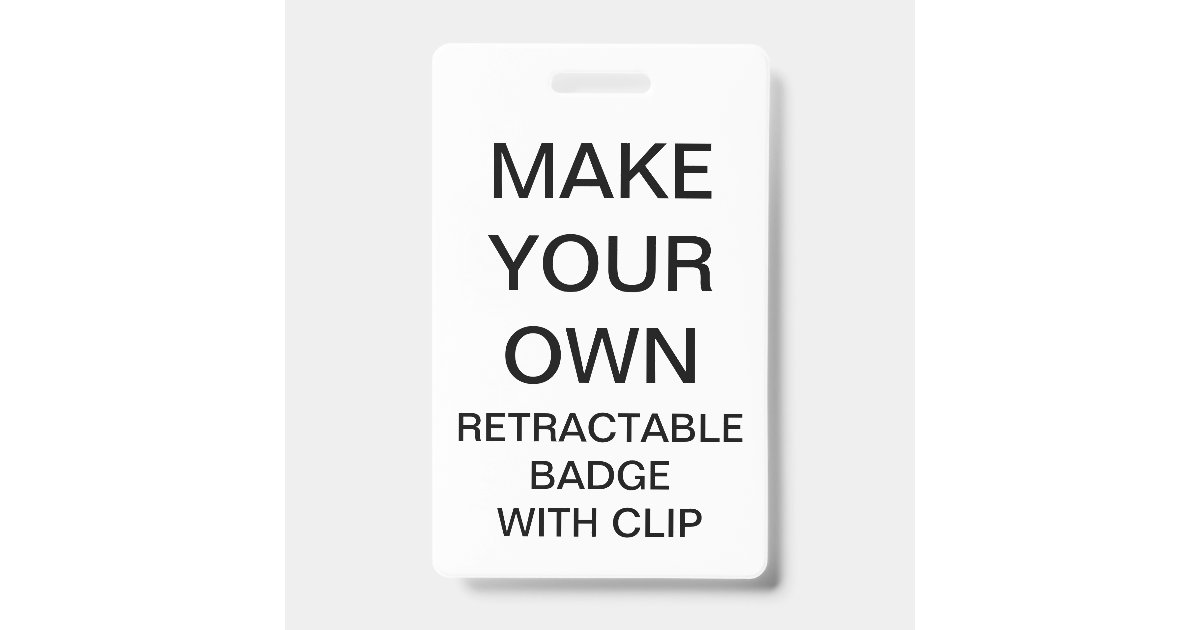 Custom Personalized RETRACTABLE BADGE & CLIP | Zazzle