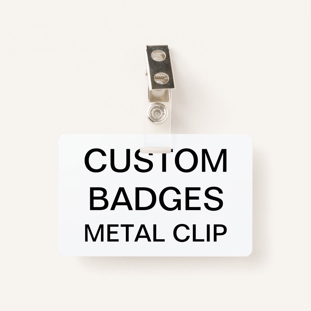 Custom Personalized RETRACTABLE CLIP BADGE | Zazzle
