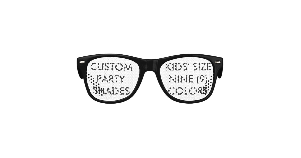 Custom Personalized Retro Party Shades Blank | Zazzle