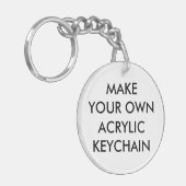 Custom Personalized Round Acrylic Keychain | Zazzle