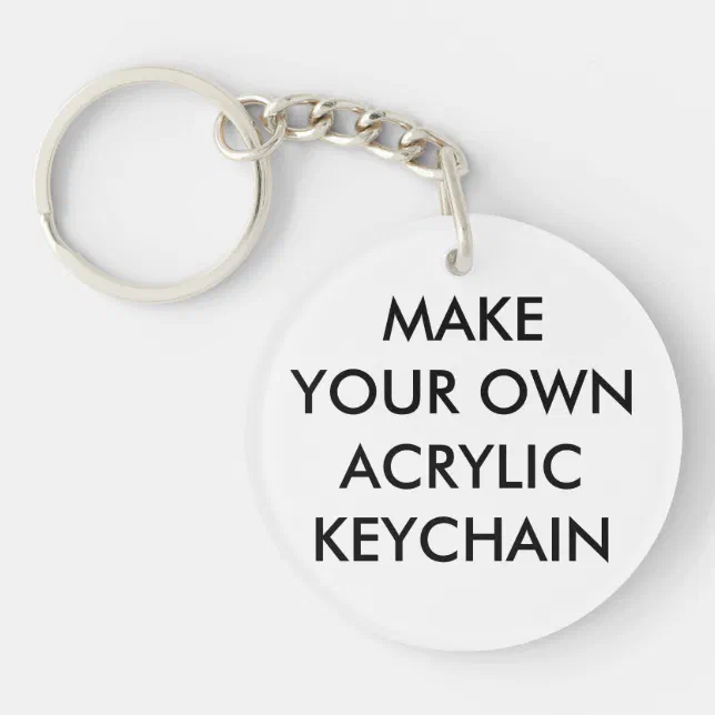 Custom Personalized Round Acrylic Keychain | Zazzle