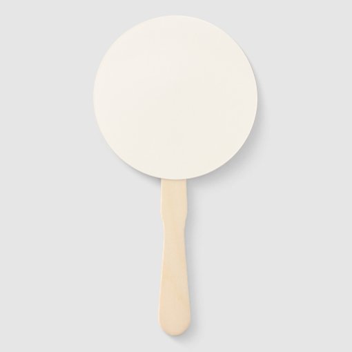 Custom Personalized ROUND ECRU WEDDING FANS (10) | Zazzle