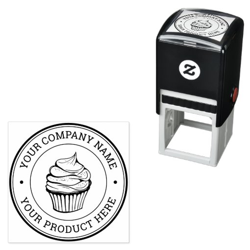 Custom Personalized Round Homemade Bakery Logo Self-inking Stamp | Zazzle