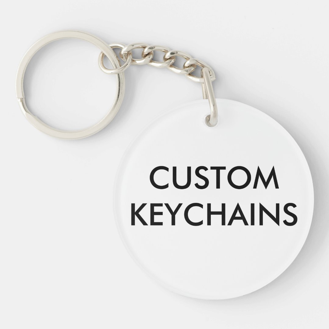 Custom Personalized Round Keychain Blank Template | Zazzle