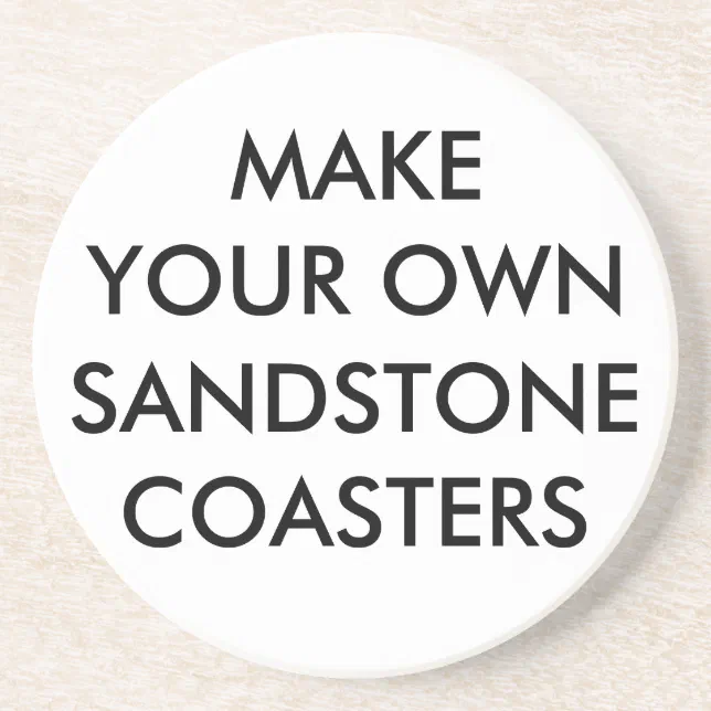 Custom Personalized Round Sandstone Stone Coaster | Zazzle