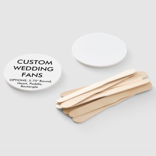 Custom Personalized ROUND WEDDING FANS Template | Zazzle