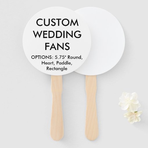 Custom Personalized ROUND WEDDING FANS Template | Zazzle