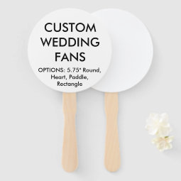 Custom Personalized ROUND WEDDING FANS Template | Zazzle