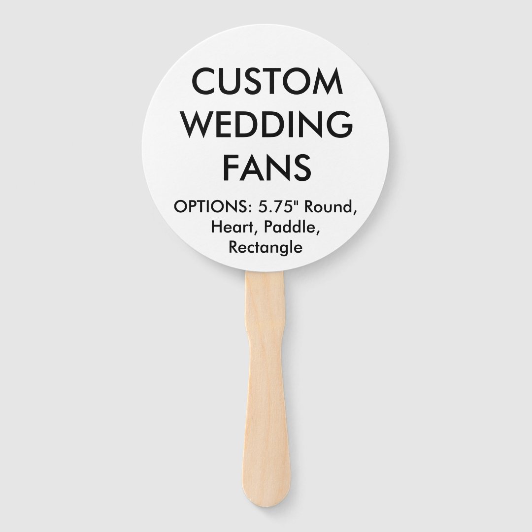 Custom Personalized ROUND WEDDING FANS Template | Zazzle
