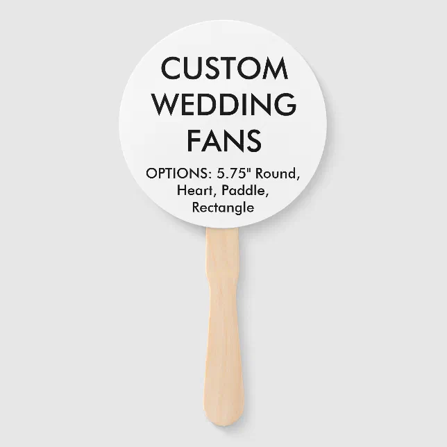 Custom Personalized ROUND WEDDING FANS Template | Zazzle