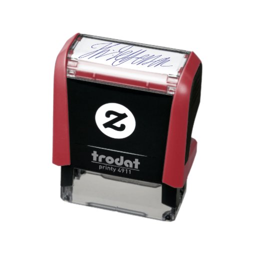 Custom Personalized Self Inking Signature Stamp | Zazzle