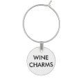 Custom Personalized Set of Wine Glass Stem Charms | Zazzle
