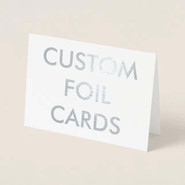 Custom Personalized Silver Foil Greeting Card | Zazzle