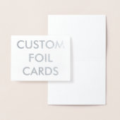 Custom Personalized Silver Foil Greeting Card | Zazzle
