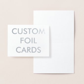 Custom Personalized Silver Foil Greeting Card | Zazzle